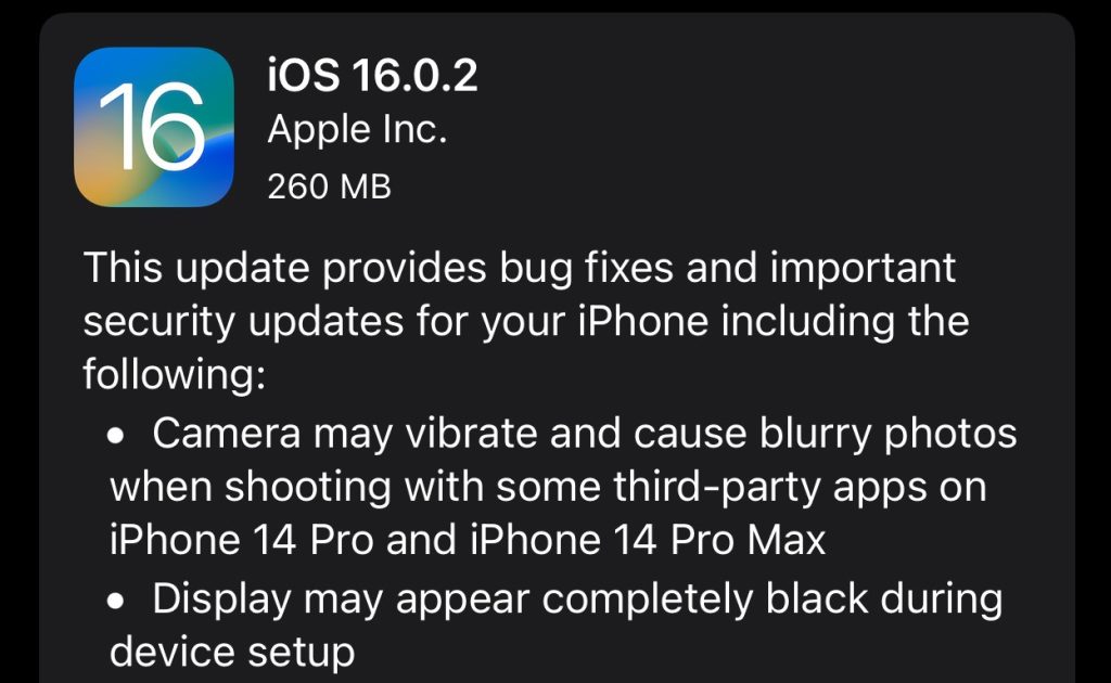 Apple phát hành iOS 16.0.2 sửa lỗi khiến người dùng "đau đầu" trên iPhone 14 Pro - Tin tức công ...