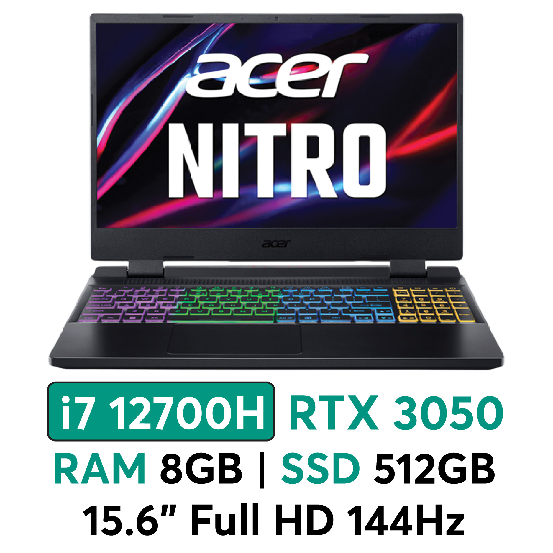 Laptop Gaming Acer Nitro 5 Tiger AN515-58-769J (i7-12700H/8GD4/512GSSD ...