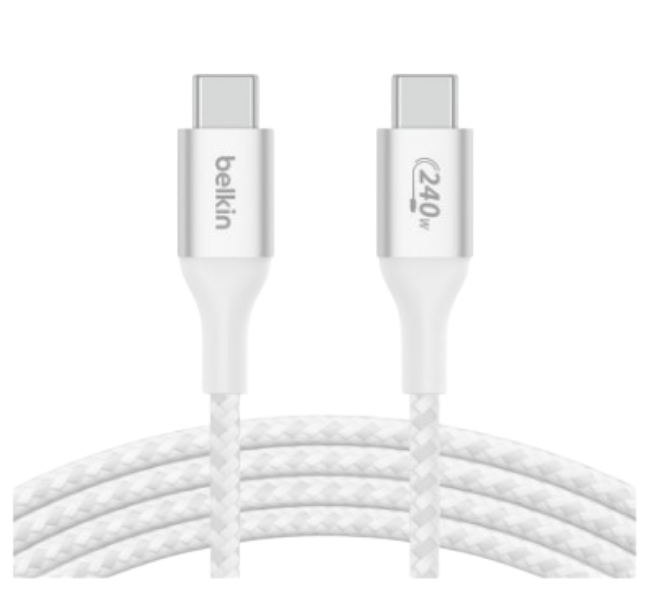 Cáp Belkin USB Type C - C PD3.1,1 mét, vỏ dù, công suất 240W