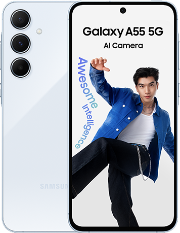 ĐTDĐ Samsung A55 5G, SM-A556E/DS, 8+128, Xanh Nhạt, SM-A556ELBAXXV - Cũ