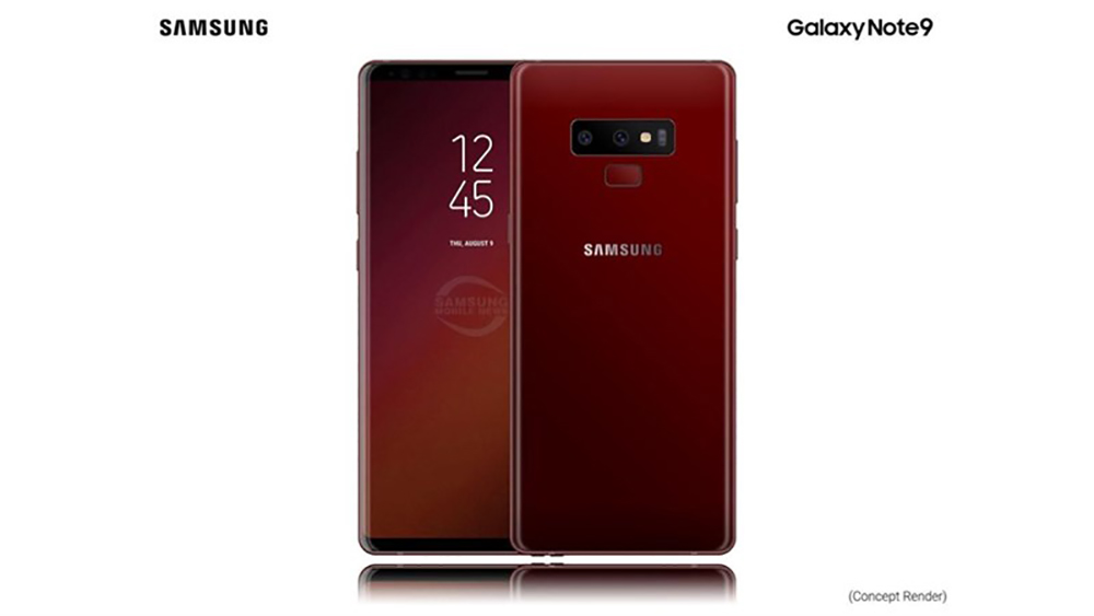 Galaxy Note 9 đẹp lộng lẫy trong bản thiết kế với màu Đỏ Burgundy - Tin ...