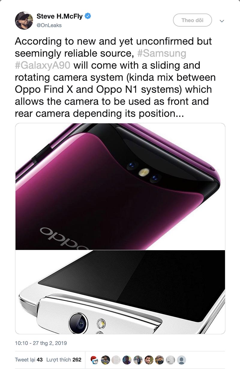 Samsung sẽ chơi lớn với Galaxy A90 bằng camera vừa xoay vừa trượt - Tin ...