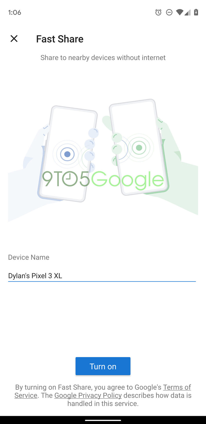 Tính năng 'Fast Share' là câu trả lời của Google cho AirDrop của Apple