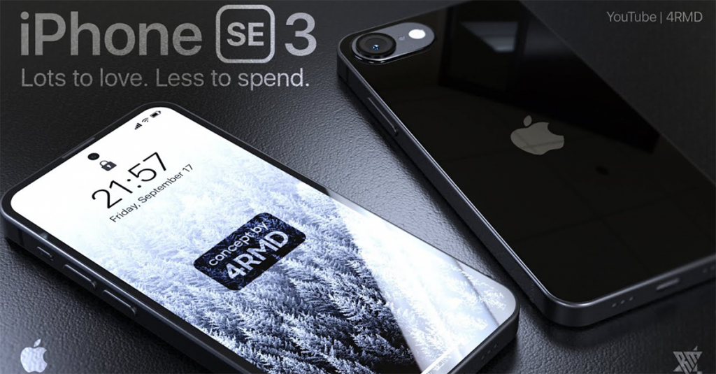 Đây là concept iPhone SE 3 với màn hình đục lỗ, Touch ID tích hợp nút ...