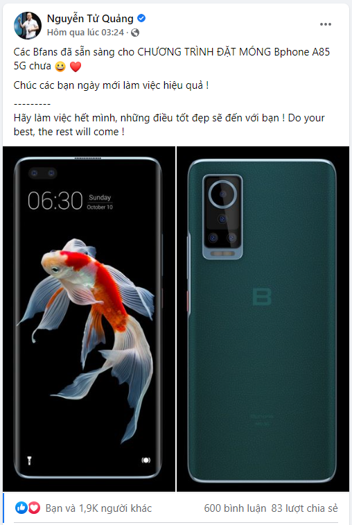 [CHÍNH THỨC] Công bố giá bán BPhone A85: Giá hơn 9 triệu. Tặng tai nghe ...