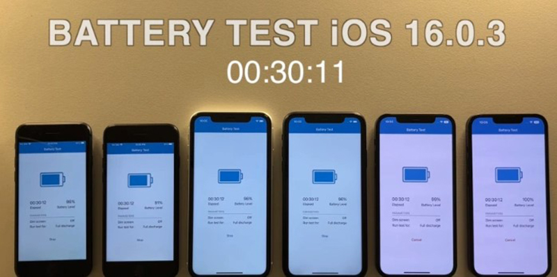 Kiểm tra khả năng “đốt” pin của iOS 16.0.3 - Tin tức công nghệ - HoangHaMobile
