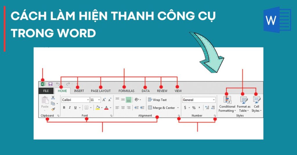 Cách làm hiện thanh công cụ trong Word 2010, 2007, 2013 nhanh
