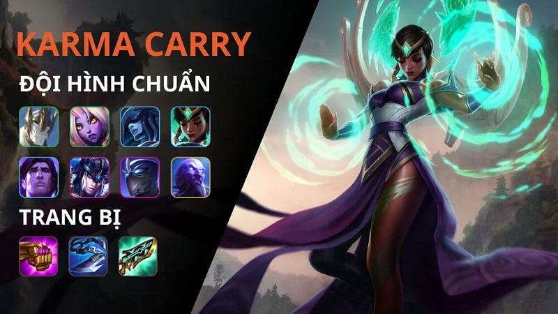 Đội hình Karma tft carry mùa 9 với form 6 Hiệu Triệu Nhân cực khỏe