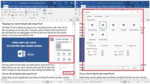 Tổng hợp các cách di chuyển ảnh trong Word