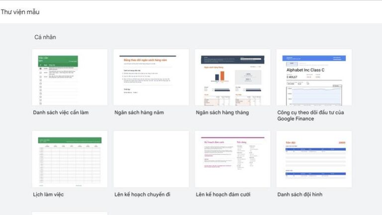 Tổng hợp các mẫu file Excel hay dùng nhất