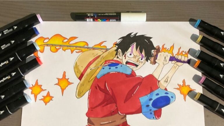 Hướng dẫn vẽ Luffy đơn giản: Một số mẫu tranh Luffy đẹp