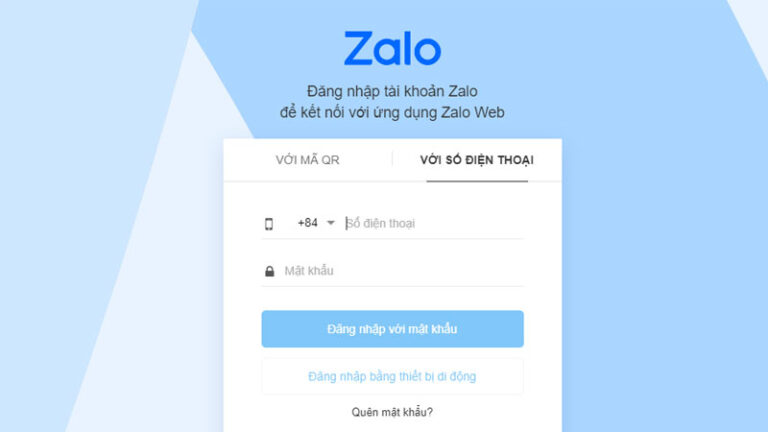 Zalo web -đăng nhập Zalo: Cách đăng nhập