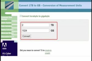 Hướng dẫn cách quy đổi 1TB bằng bao nhiêu GB?