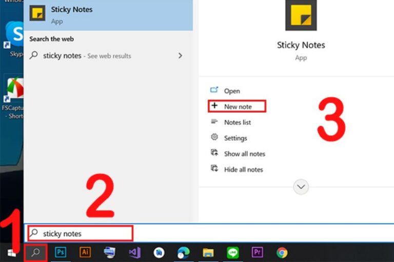 Cách tạo ghi chú trên màn hình desktop Windows 10 cực đơn giản