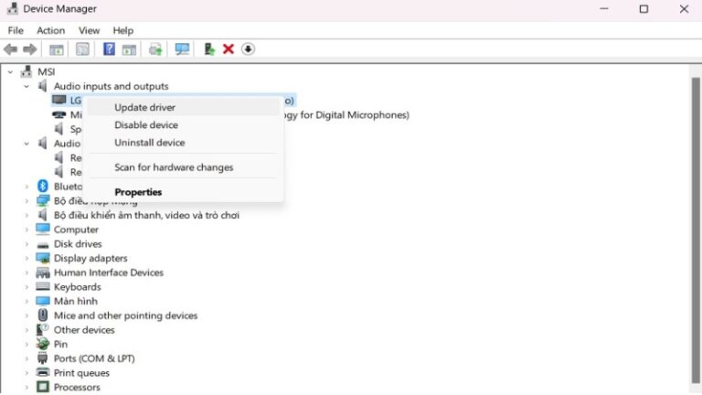 Cách cập nhật, update Driver cho máy tính Windows 10 đơn giản