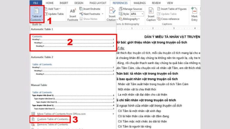 Cách tạo mục lục trong Word 2007, 2010, 2013, 2016 đơn giản