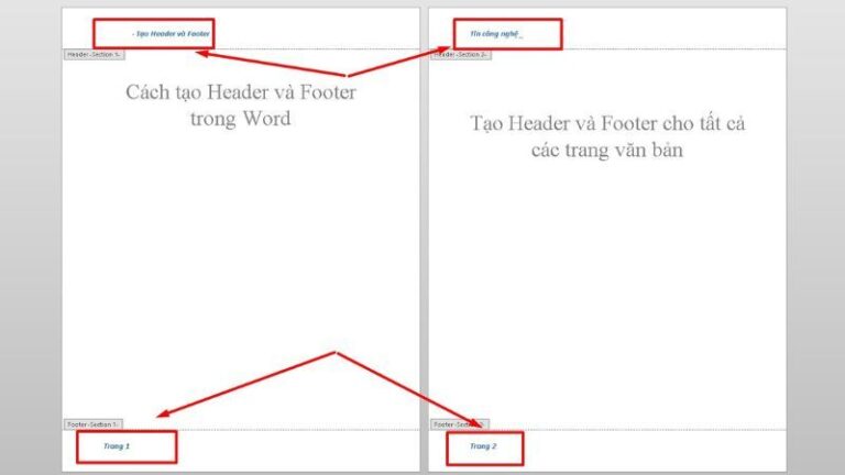 Cách tạo Header and Footer trong Word cho mọi phiên bản