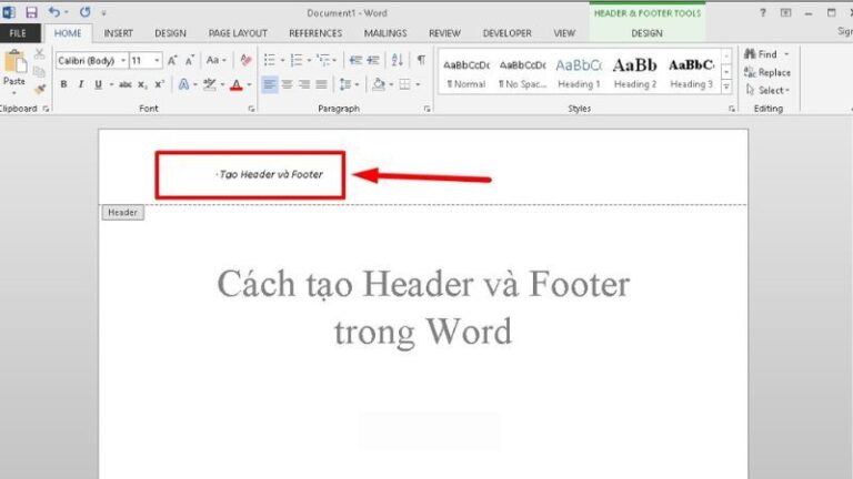 Cách tạo Header and Footer trong Word cho mọi phiên bản