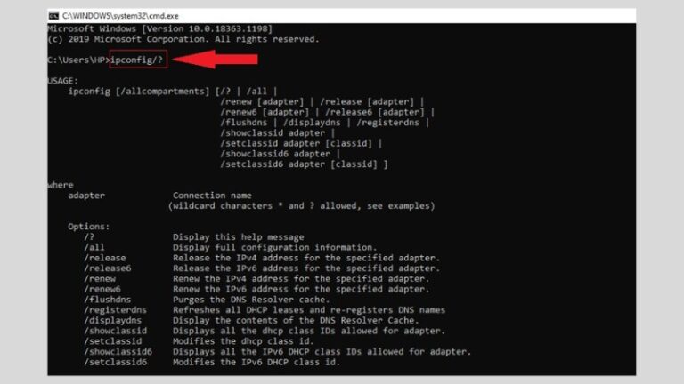 Cách dùng lệnh ipconfig để làm mới, reset địa chỉ IP cho máy tính