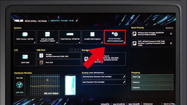 Cách kiểm tra bảo hành laptop ASUS bằng IMEI, Serial Number