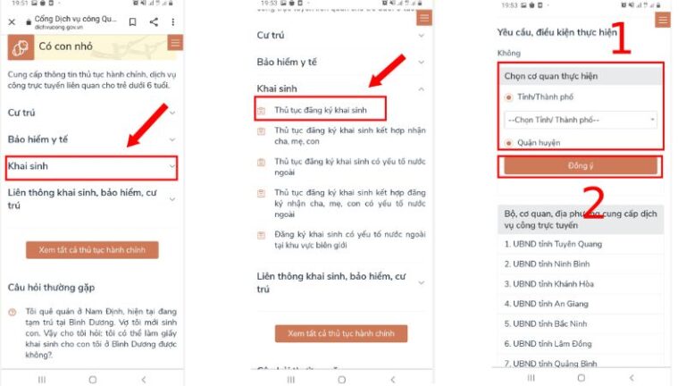 Cách đăng ký làm giấy khai sinh online trên điện thoại đơn giản