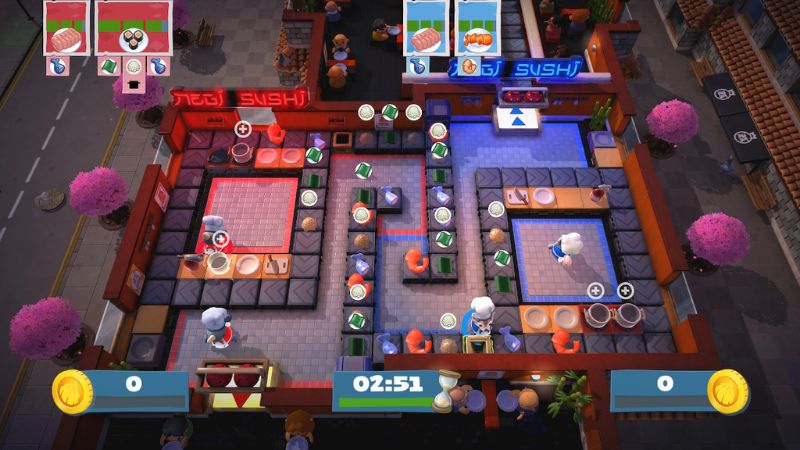Hành trình trở thành siêu đầu bếp trong tựa game Overcooked 2