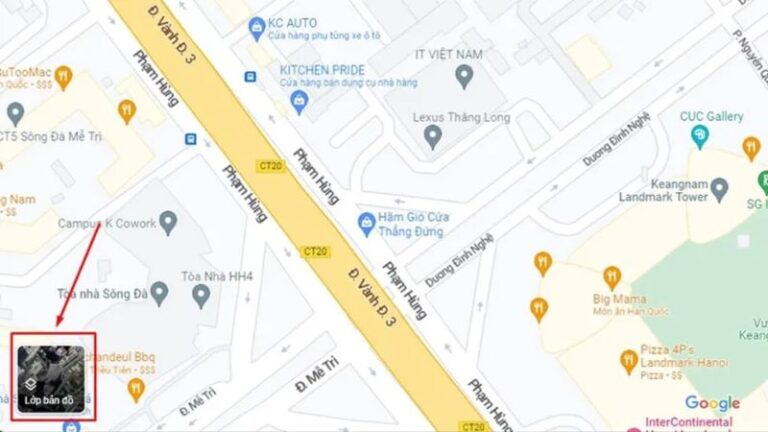 Cách xem Google Map vệ tinh trên điện thoại, máy tính