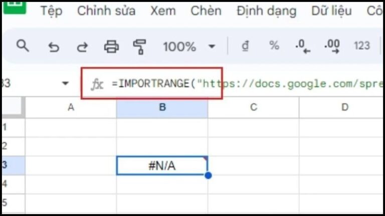Cách dùng hàm IMPORTRANGE trong Google Sheets
