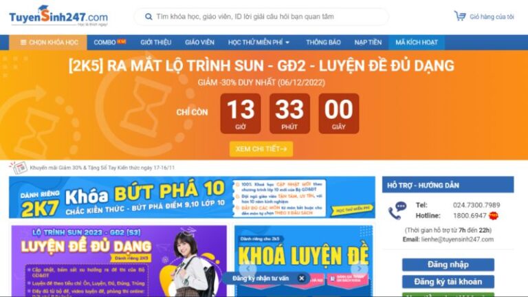 Cách đăng ký tài khoản, khóa học miễn phí trên Moon chi tiết