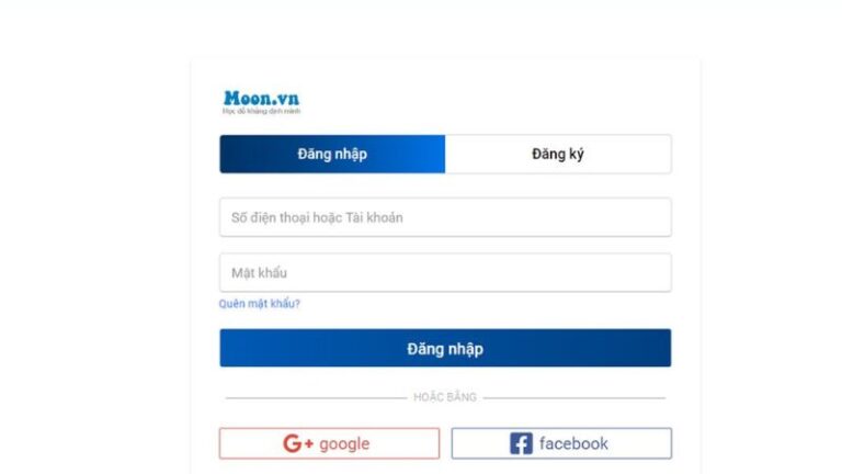 Cách đăng ký tài khoản, khóa học miễn phí trên Moon chi tiết