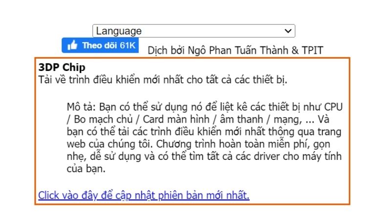 3DP Chip: Hướng dẫn cài đặt, tìm và cập nhật driver cho máy tính