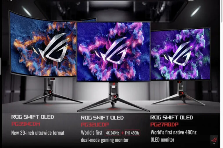 Màn hình OLED 480Hz của Asus được công bố trong sự kiện CES