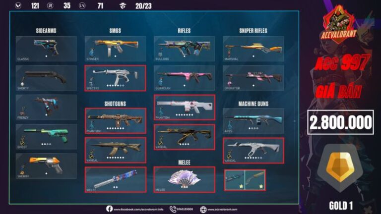 Tổng hợp những shop Acc Valorant uy tín xanh chín