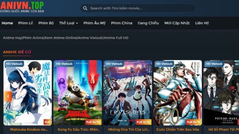 Top Web Xem Anime Vietsub Hay Nhất 2025 | Hướng Dẫn AnimeVsub Miễn Phí