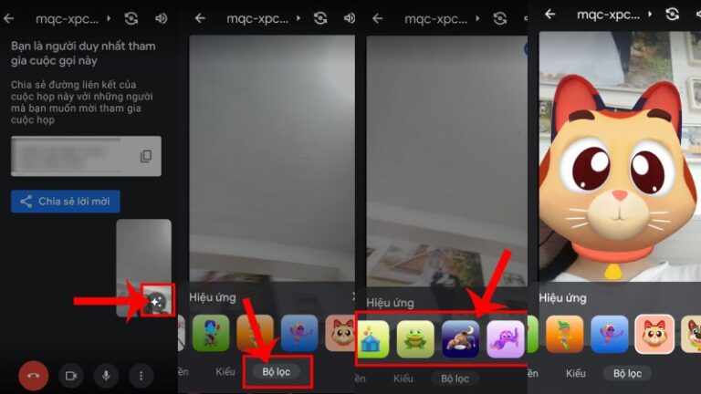 Cách có filter trên Google Meet trên điện thoại cực dễ