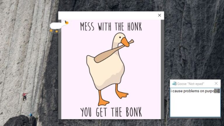 Cách dùng Desktop Goose tạo con vịt chạy trên máy tính