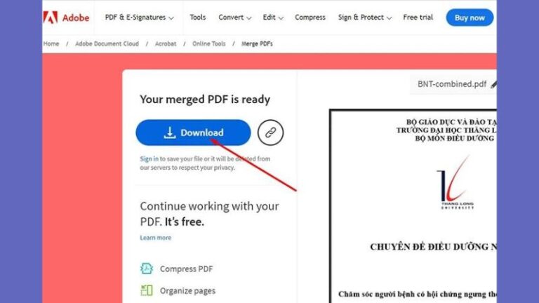 Cách nối file PDF, ghép nhiều file PDF thành một trên máy tính