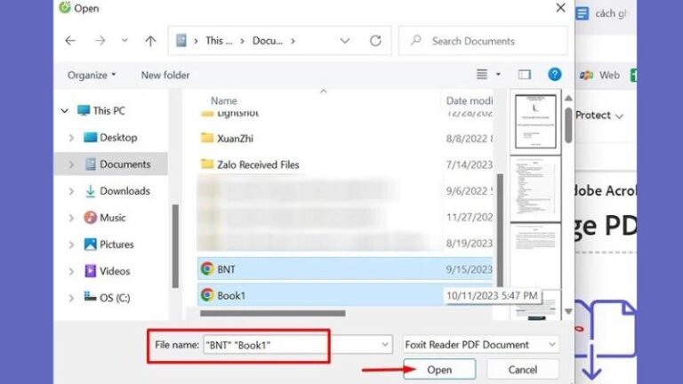 Cách nối file PDF, ghép nhiều file PDF thành một trên máy tính