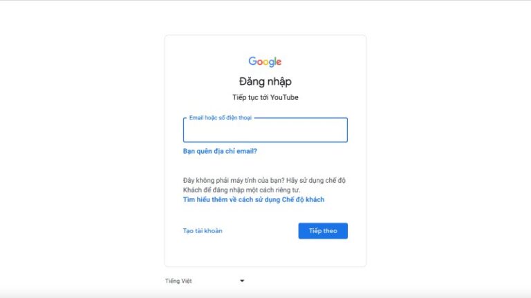 Cách truy cập và đăng nhập youtube.com trên máy tính (VN) nhanh chóng