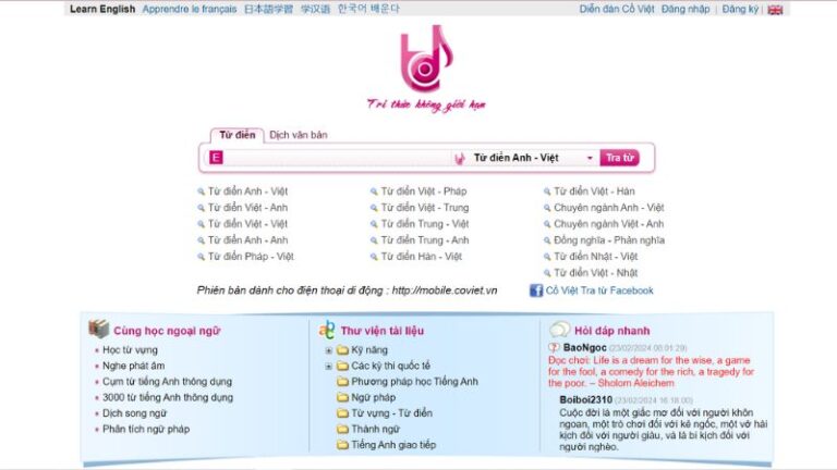 Top 10 trang web dịch văn bản tiếng Anh sang tiếng Việt chuẩn nhất 2025