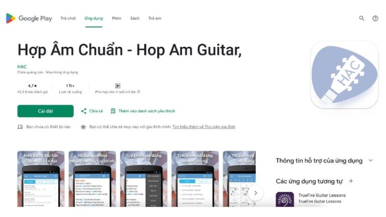 Hợp Âm Chuẩn - Ứng dụng tra cứu hợp âm Guitar, Ukulele, Piano