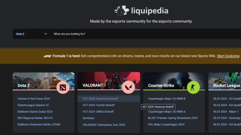 Liquipedia Dota 2 | Nơi cập nhật thông tin về esport cho game thủ