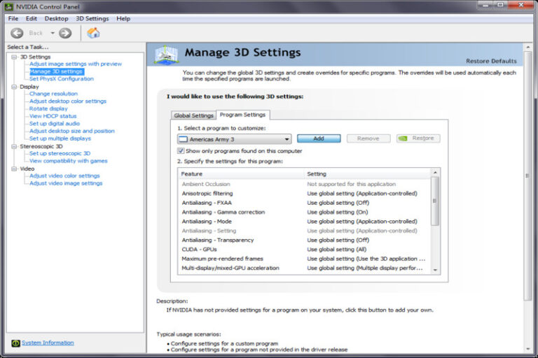 Hướng dẫn tải và sử dụng Control panel Nvidia tối ưu cấu hình
