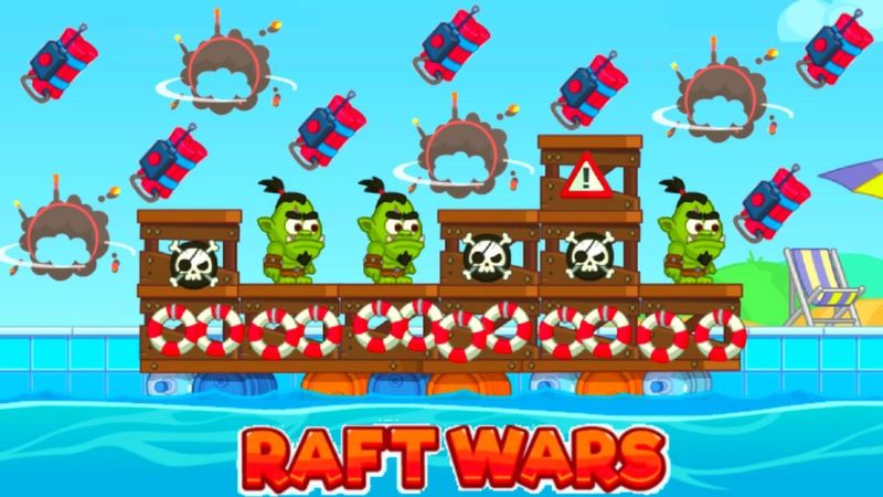 Raft Wars - Trò chơi trực tuyến vui nhộn thể loại bắn súng trên biển