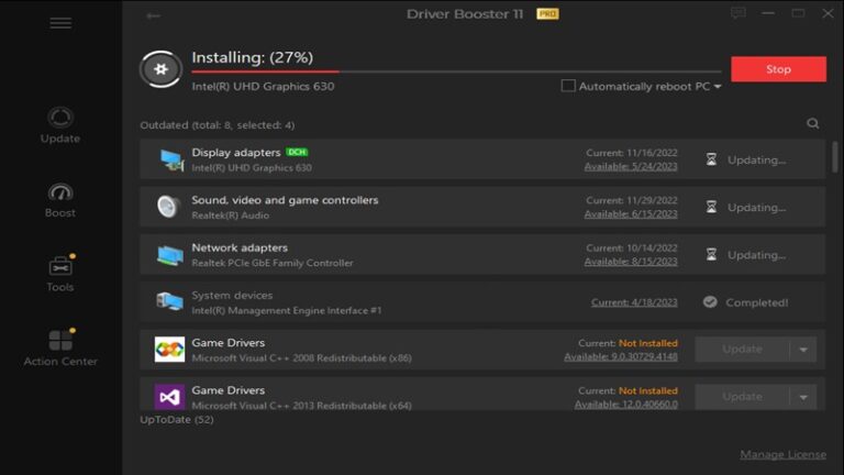 Driver Booster for Steam: Tối ưu hóa hiệu suất và nâng cấp lối chơi