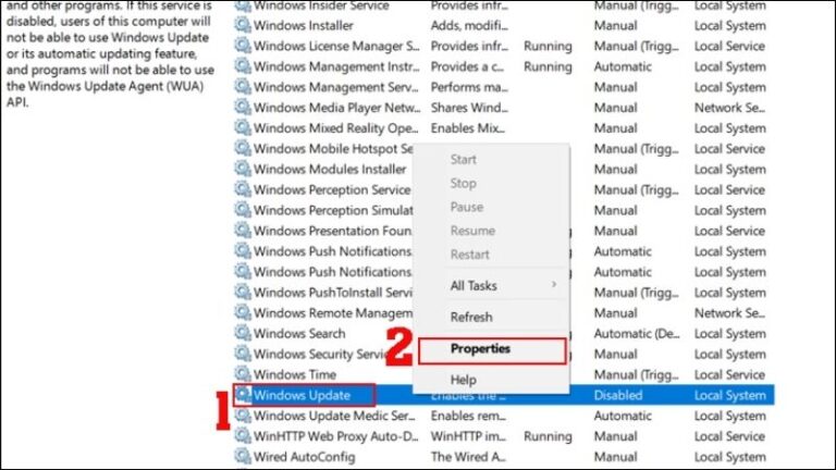 Tắt Windows update trong Win 10: +6 cách thực hiện dễ dàng