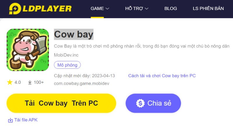 Cow Bay - Tải và chơi tựa game này trên PC bằng trình giả lập
