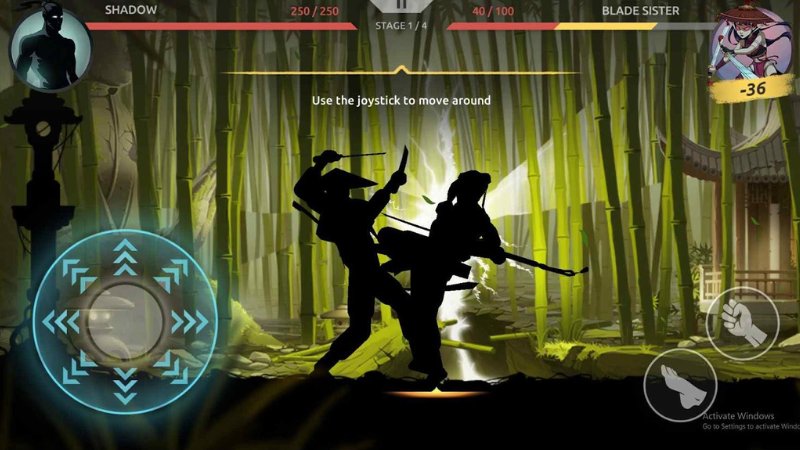 Nhập vai chiến đấu với chiến binh hình bóng nhân Shadow Fight