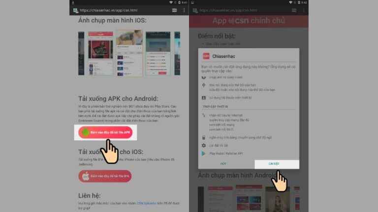 Cách tải, cài đặt app chiasenhac.vn để thưởng thức nhạc lossless
