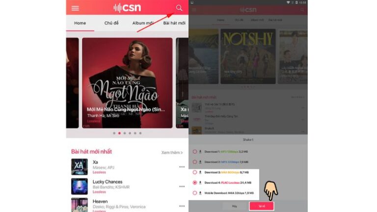 Cách tải, cài đặt app chiasenhac.vn để thưởng thức nhạc lossless